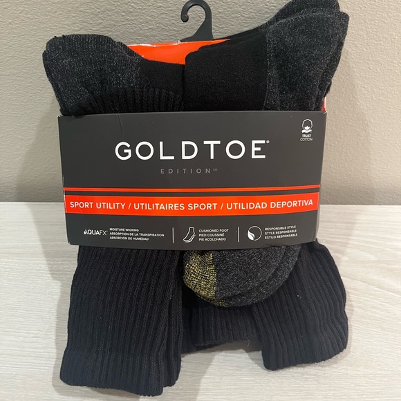 Gold Toe | Underwear & Socks | Gold Toe Mens Black Crew Socks | Poshmark